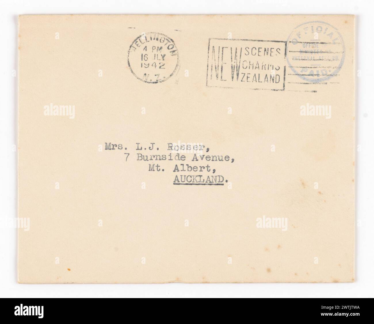 Entire letter, WWII letters Stock Photo - Alamy