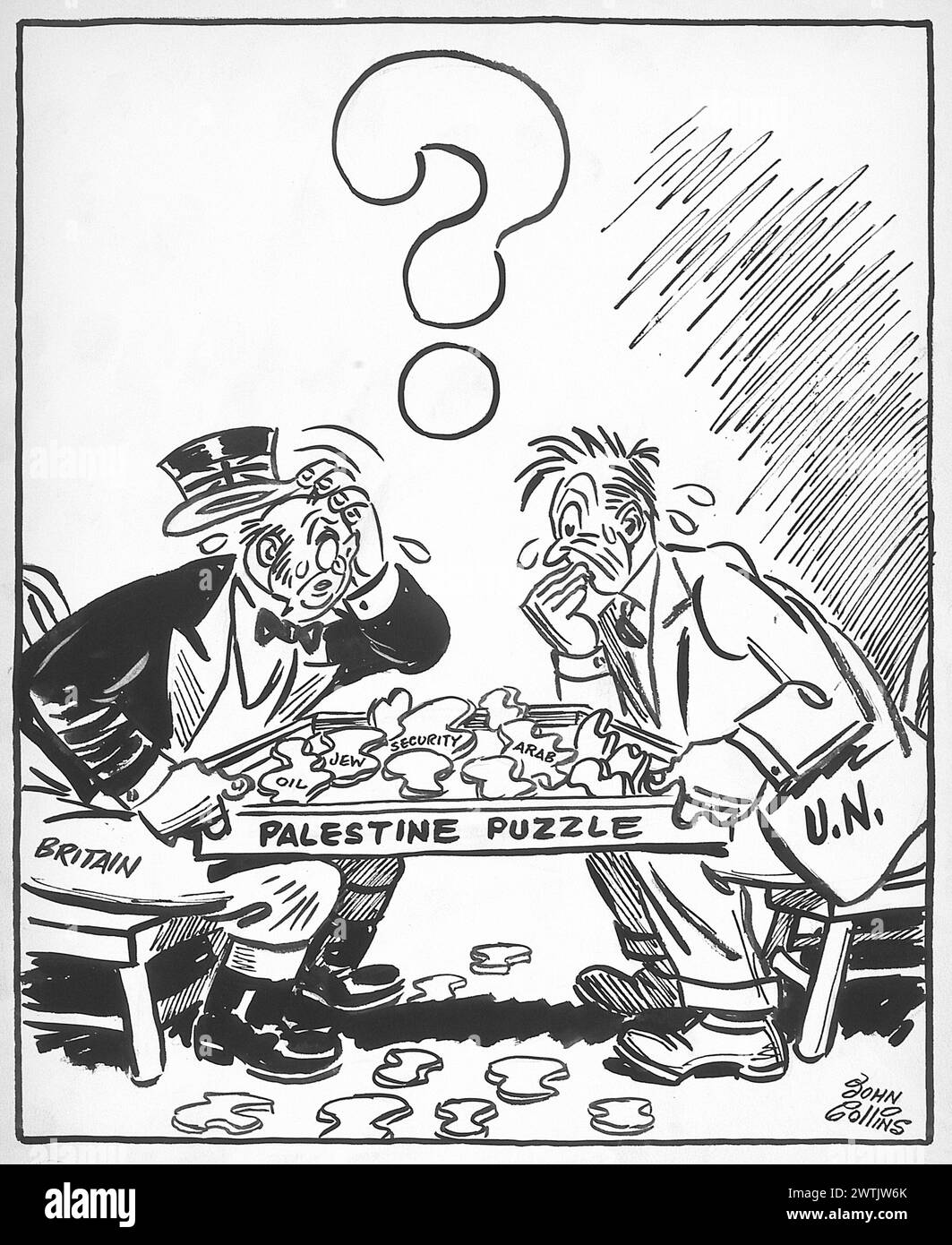 Cartoon - Two Heads Better than One ?. John Collins (1917-2007 Stock ...