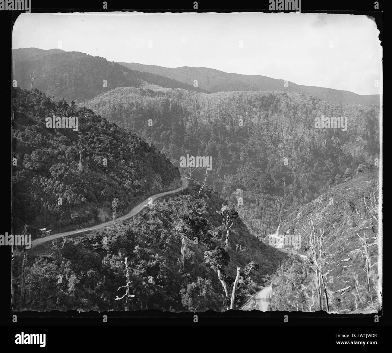 Drake's Elbow, Remutaka [Rimutaka] Hill, Featherston side, NZ wet collodion negatives ...