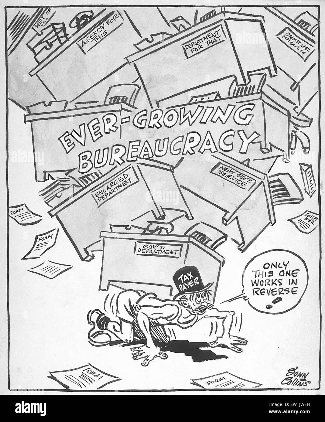 Cartoon - Ottawa Pyramid Party. John Collins (1917-2007 Stock Photo - Alamy