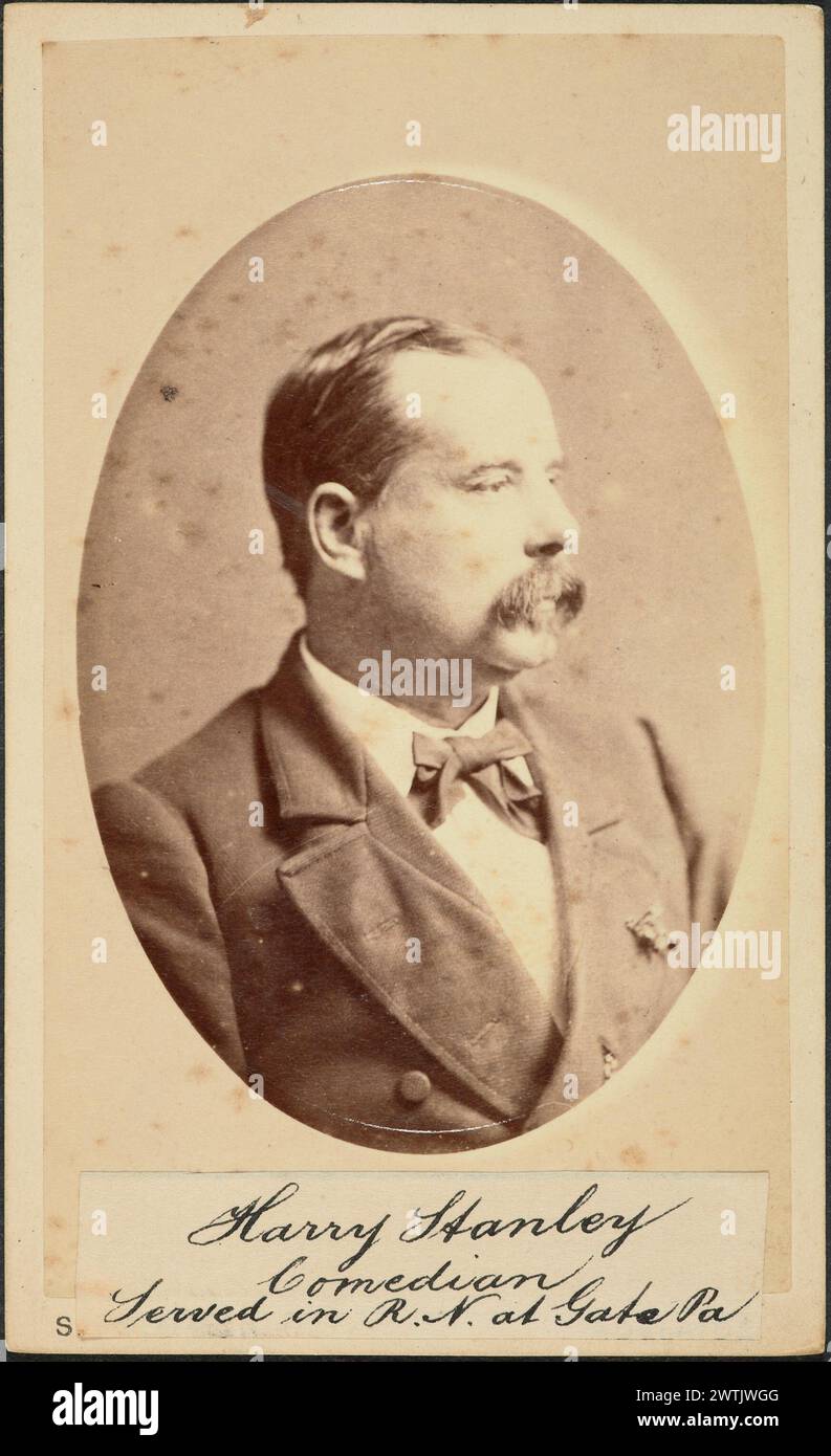 Harry Stanley, Comedian cartes-de-visite, albumen prints, black-and ...