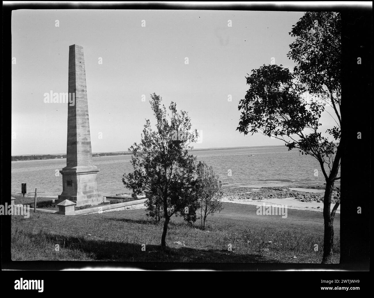 Coastal memorial Nitrate negatives, black-and-white negatives Stock ...
