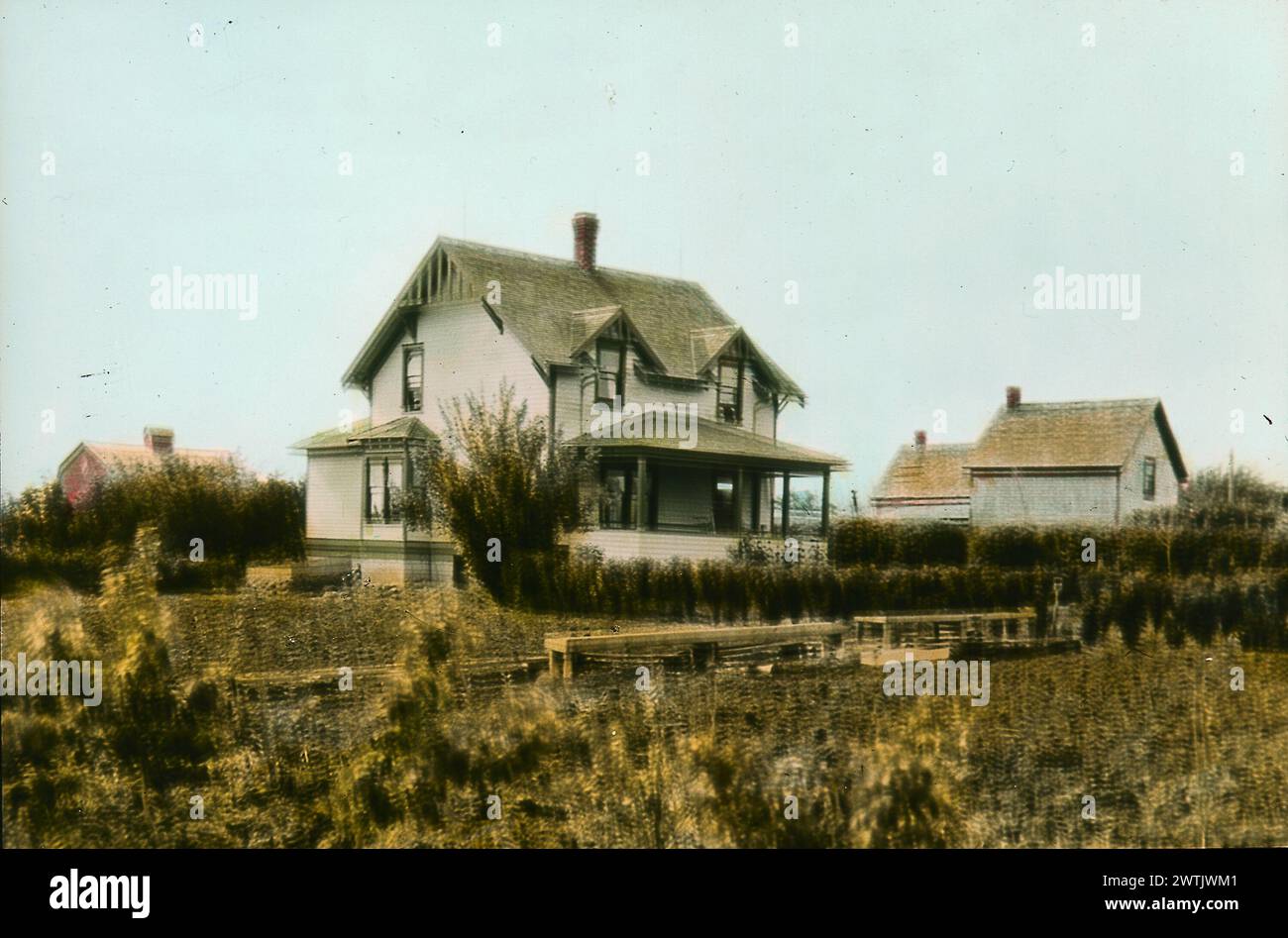 Transparency - Old home and new, AB, about 1930 Stock Photo - Alamy