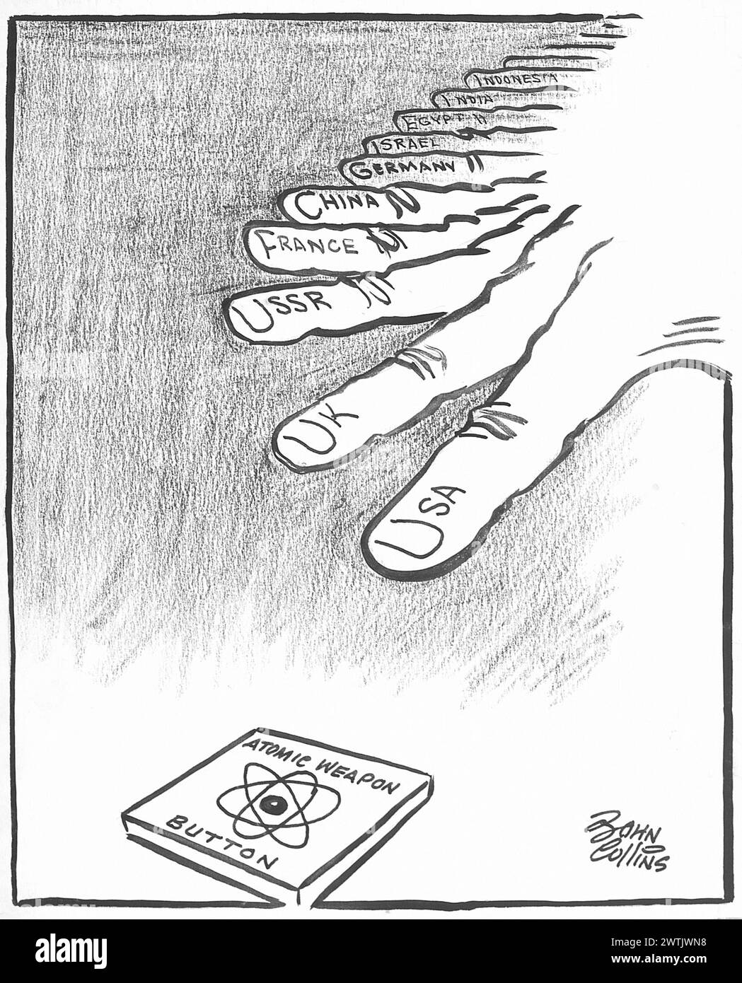 Cartoon - Nuclear Mutation. John Collins (1917-2007 Stock Photo - Alamy