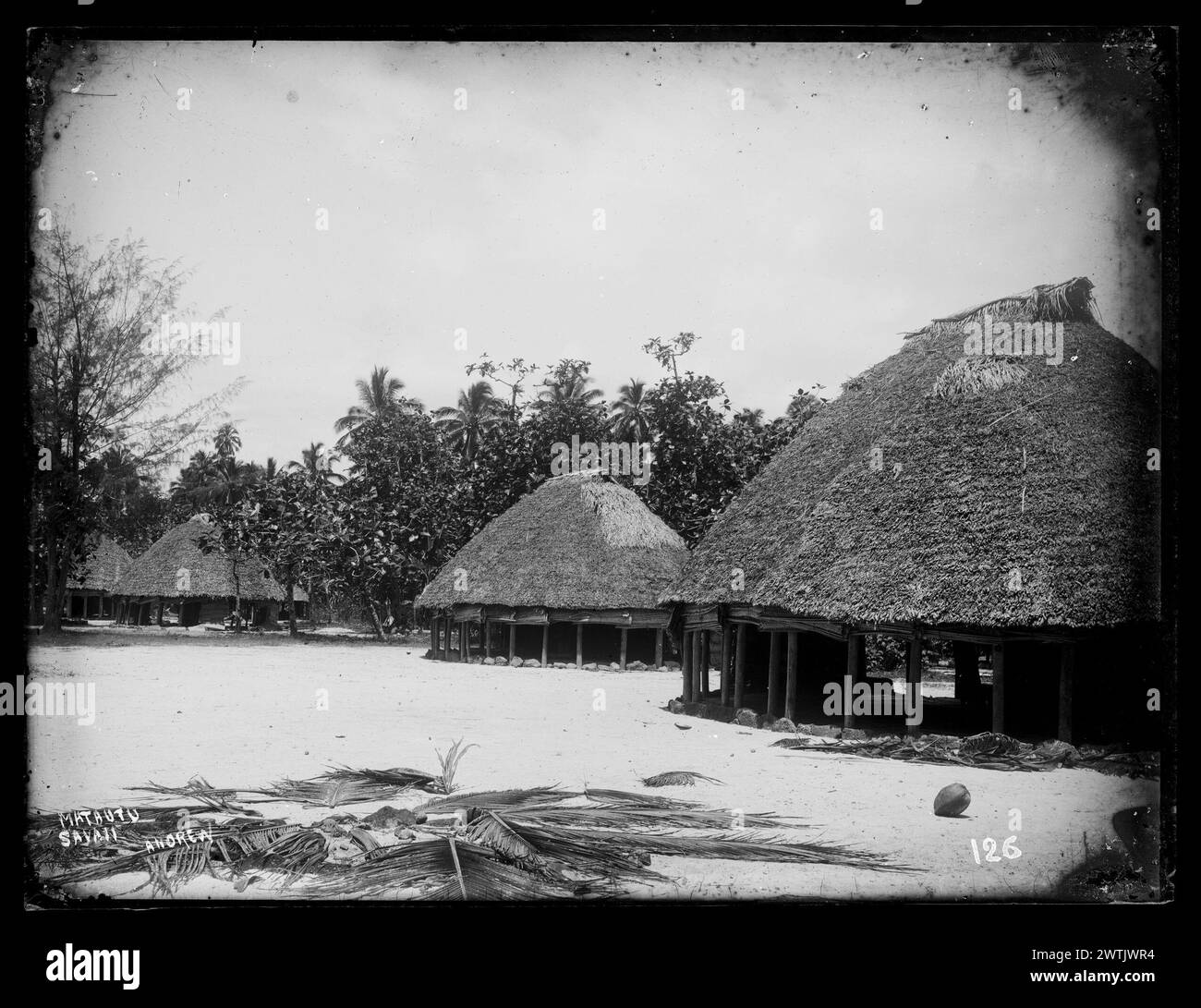 The malae of Matautu on Savai'i. gelatin dry plate negatives, black-and ...