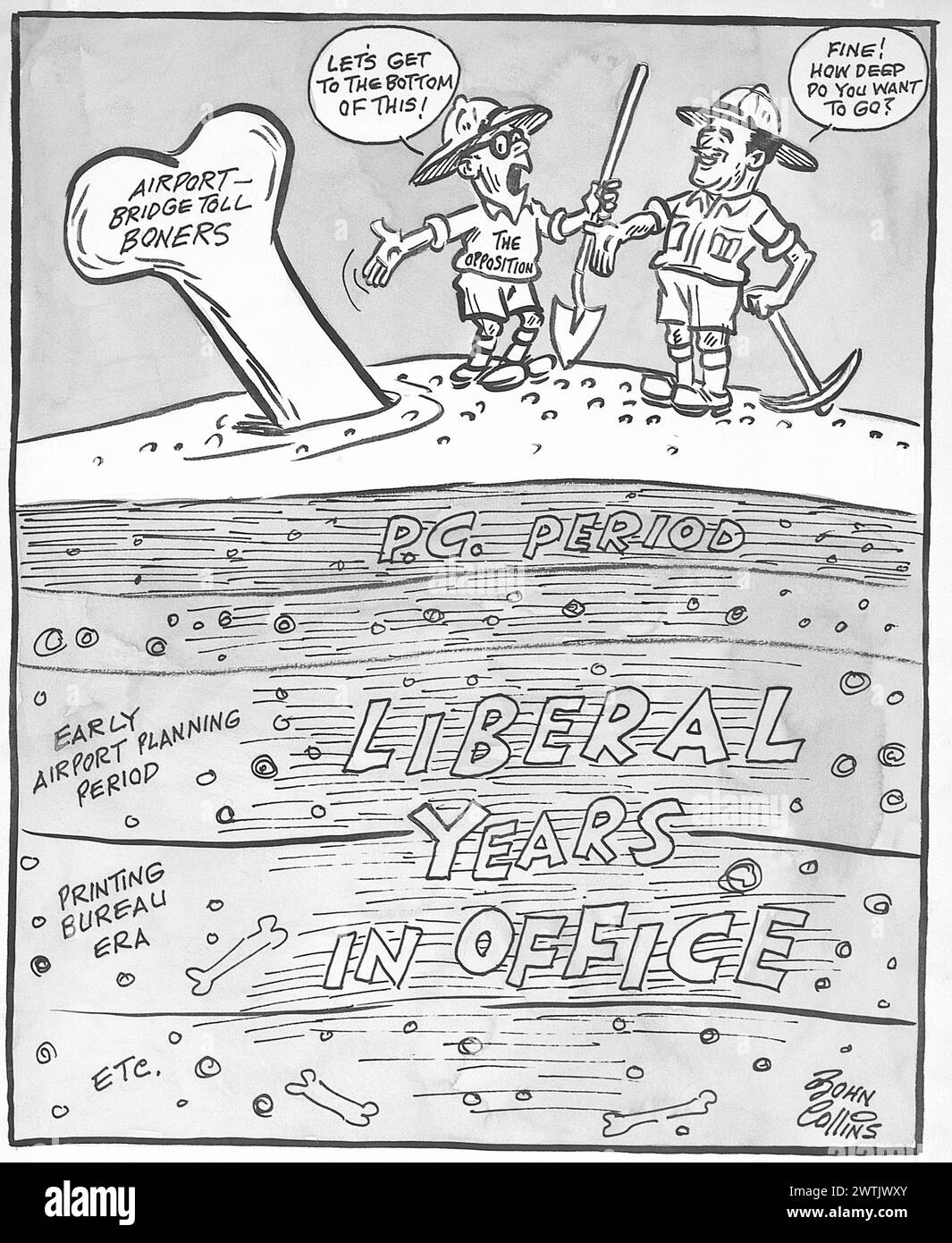 Cartoon - The Ottawa Archaeologists. John Collins (1917-2007 Stock ...