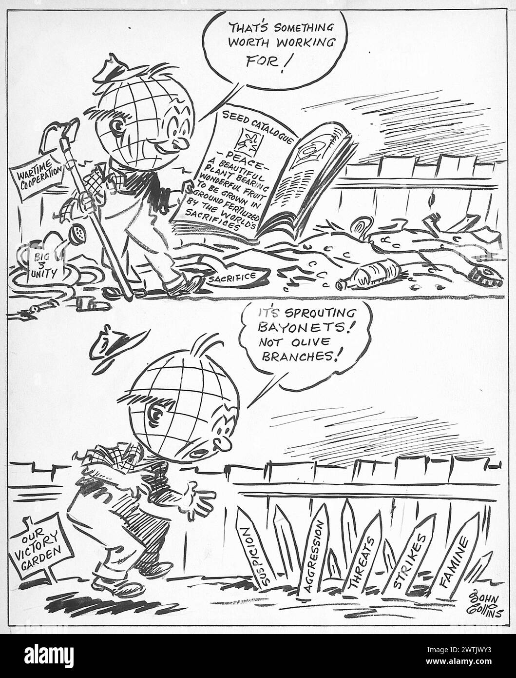 Cartoon - April Fool. John Collins (1917-2007 Stock Photo - Alamy