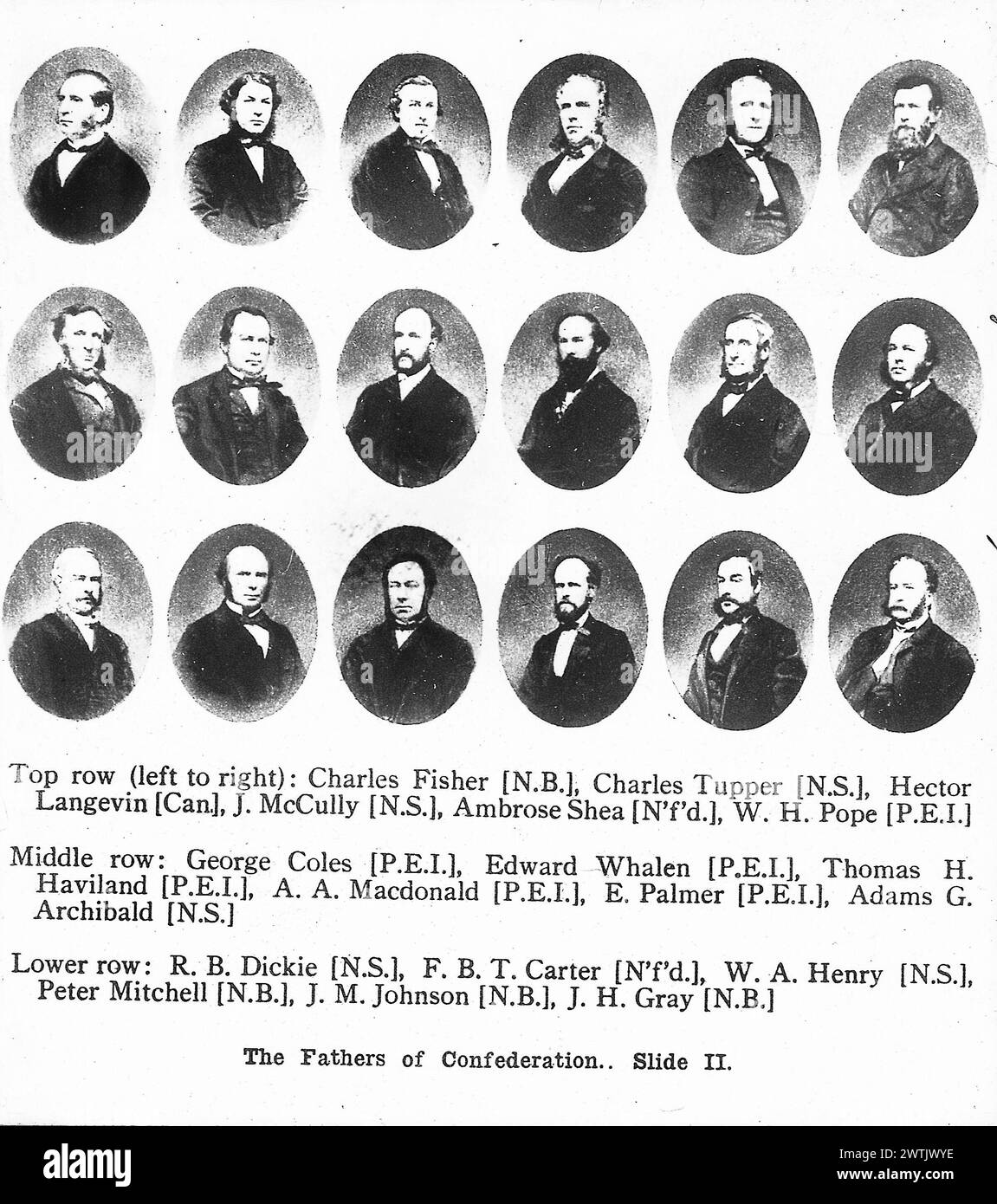Transparency - The Fathers of Confederation, composite, about 1910 ...