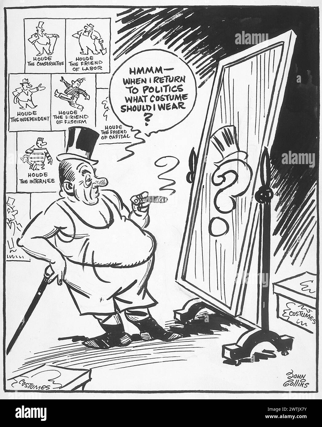 Cartoon - Chameleon Houde. John Collins (1917-2007 Stock Photo - Alamy