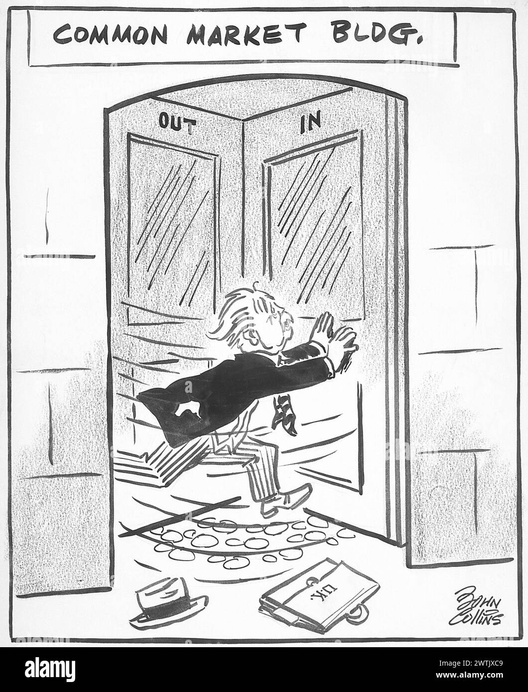 Cartoon - Revolving Door. John Collins (1917-2007 Stock Photo - Alamy