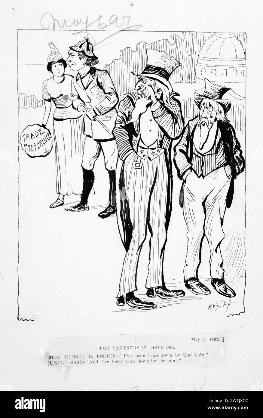 Cartoon - Two Partners in Distress Rostap (1866-1949 Stock Photo - Alamy