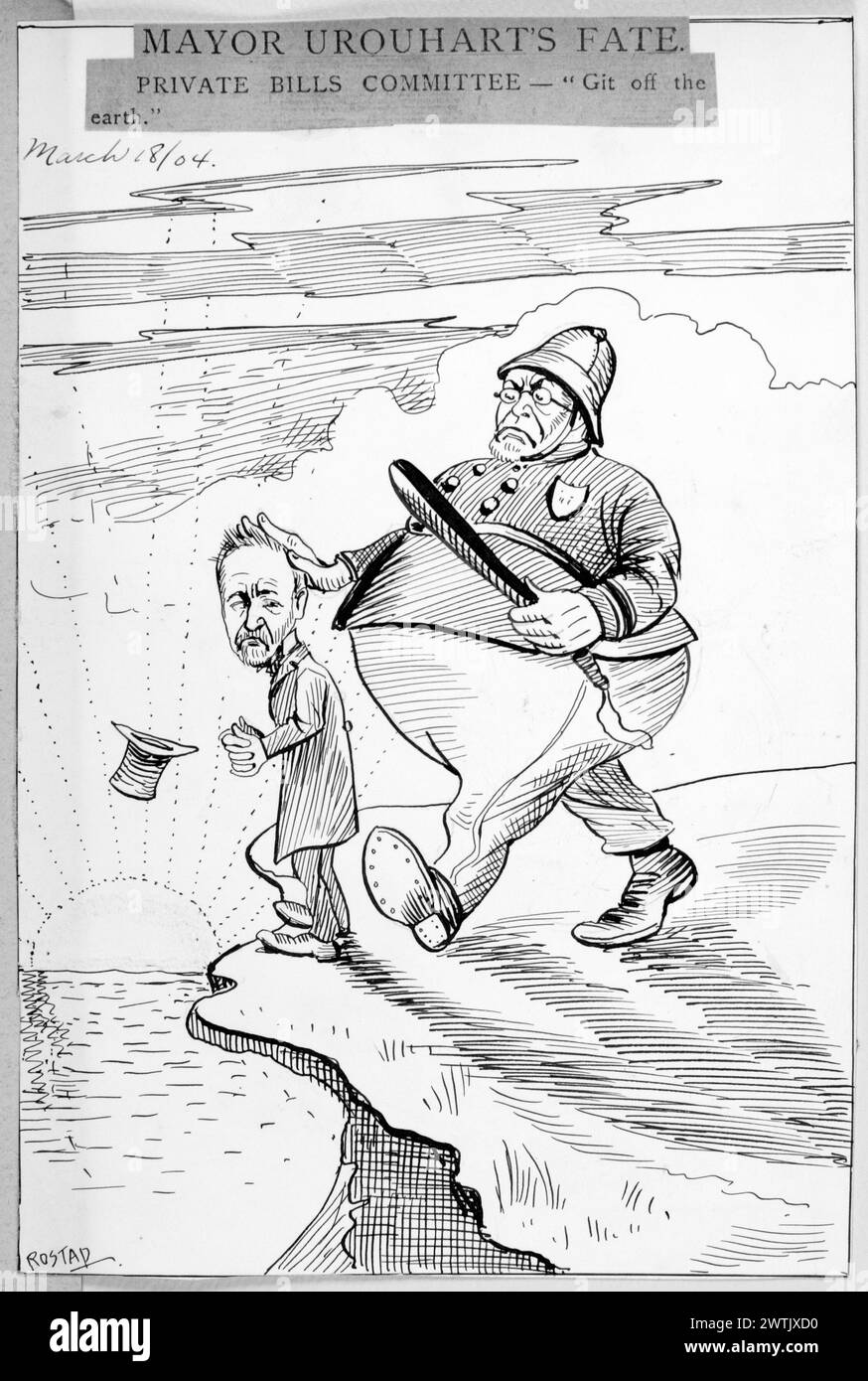 Cartoon - Mayor Urquhart's Fate Rostap (1866-1949 Stock Photo - Alamy