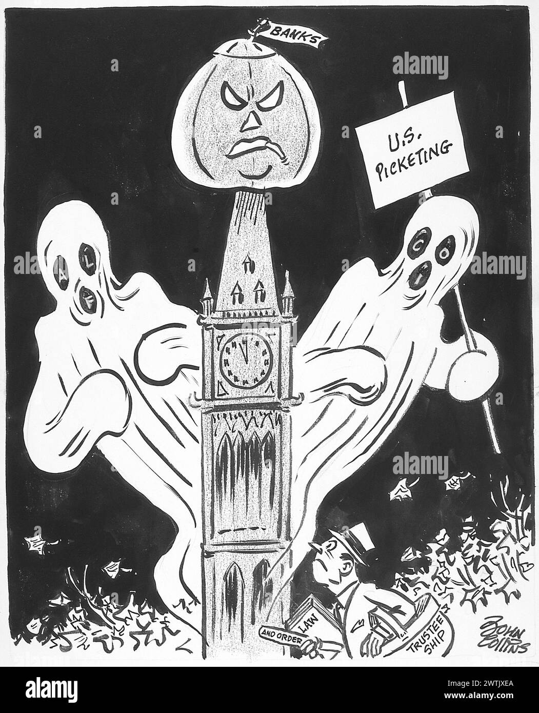 Cartoon - HAL owe'en. John Collins (1917-2007 Stock Photo - Alamy