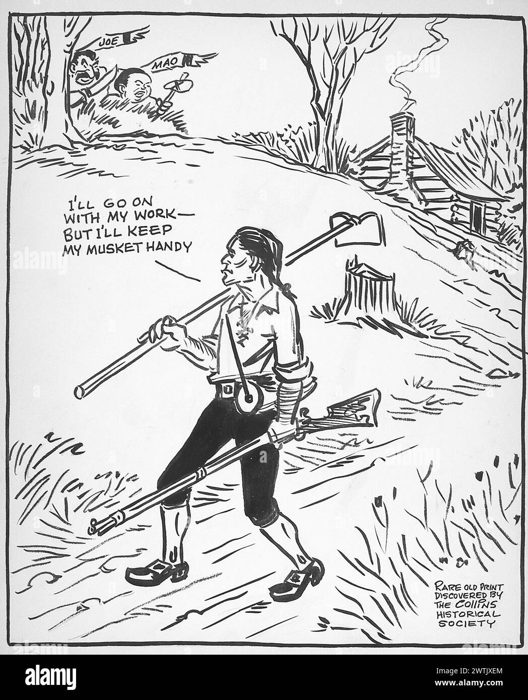 Cartoon - History Repeats: Redmen on the Warpath. John Collins (1917 ...