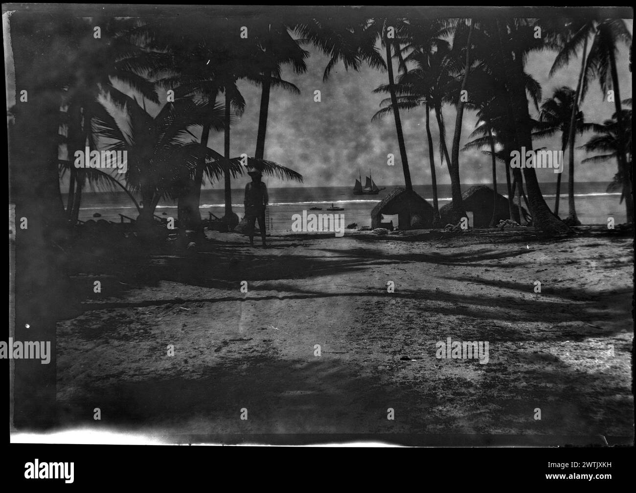 Atiu, Mauke or Aitutaki black-and-white negatives Stock Photo - Alamy