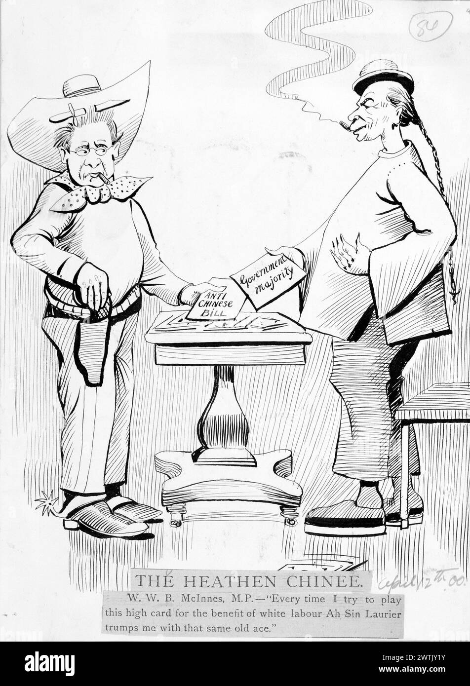 Cartoon - The Heathen Chinee Rostap (1866-1949 Stock Photo - Alamy
