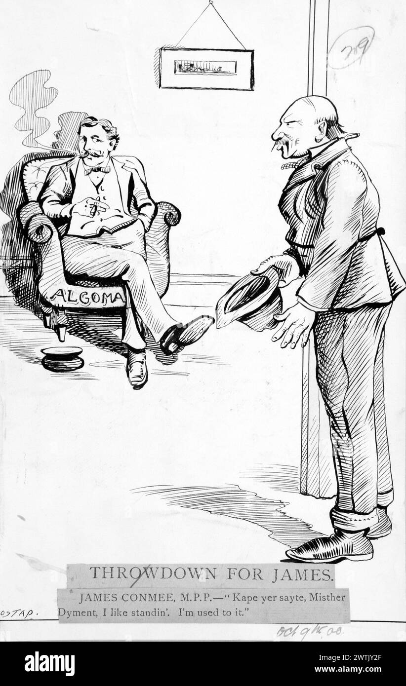 Cartoon - Throwdown For James Rostap (1866-1949 Stock Photo - Alamy