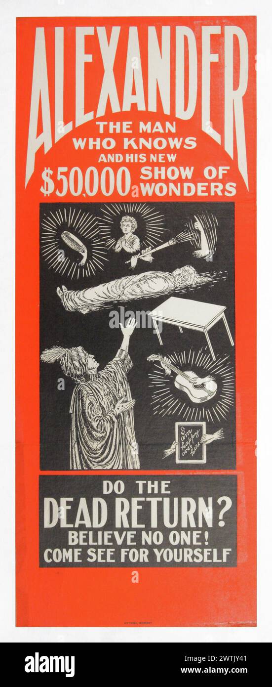 Magic poster - Alexander - The Man Who Knows and His New $50,000 Show ...