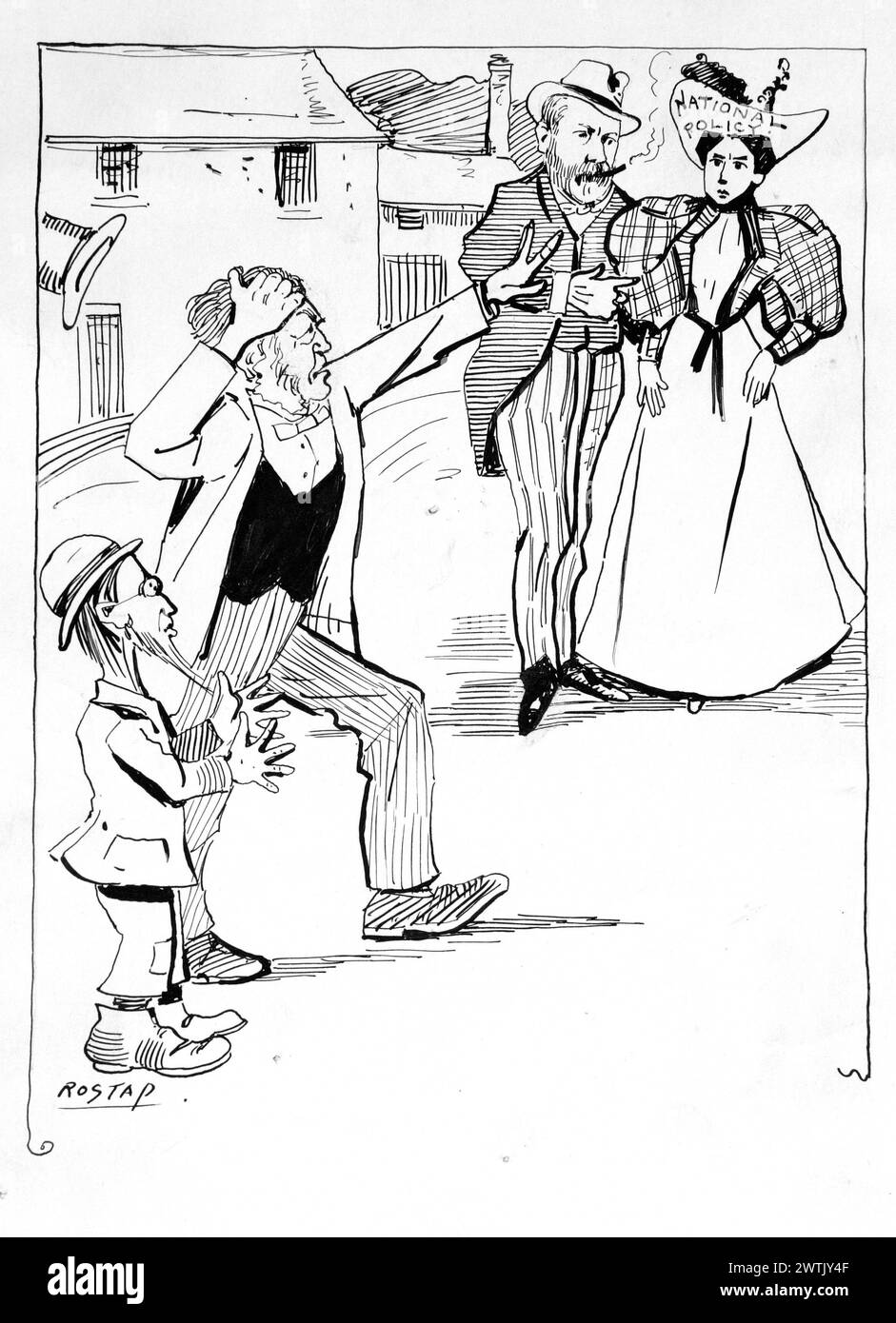 Cartoon - Untitled Rostap (1866-1949 Stock Photo - Alamy