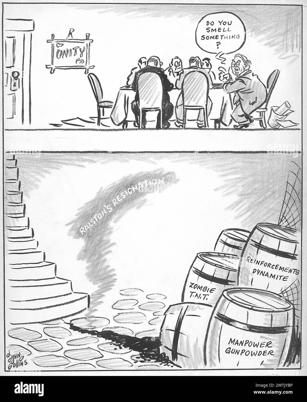 Cartoon - Guy Fawkes Day in Ottawa. John Collins (1917-2007 Stock Photo ...