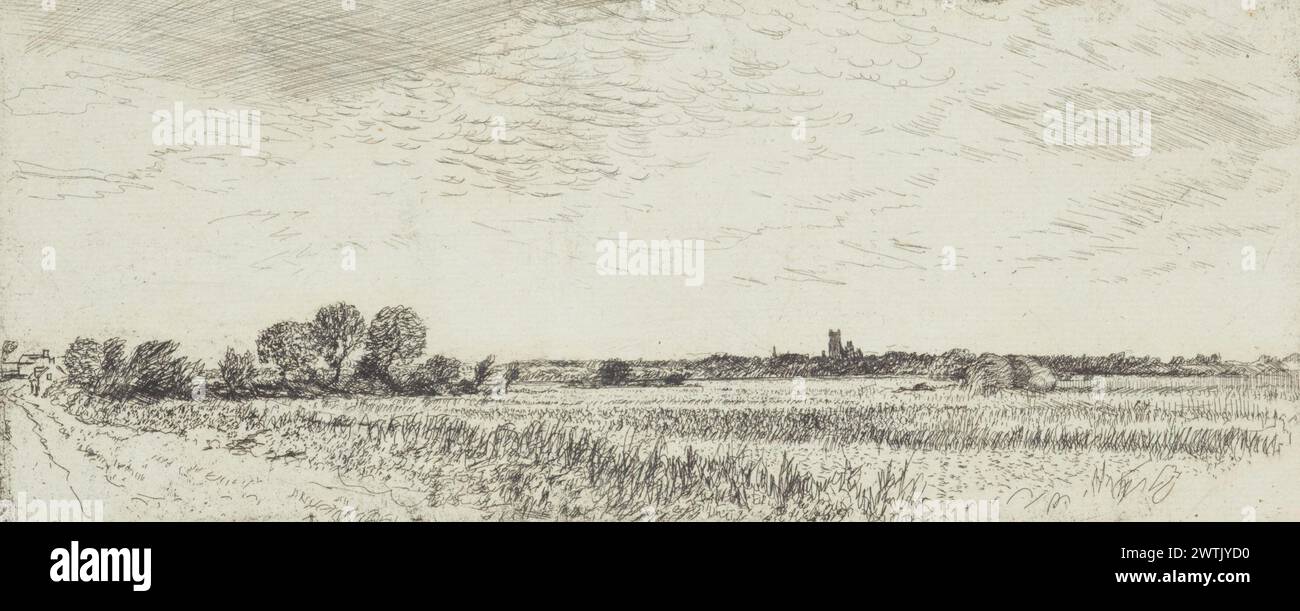 The Isle of Ely from Coveney prints, etchings, works on paper Stock ...