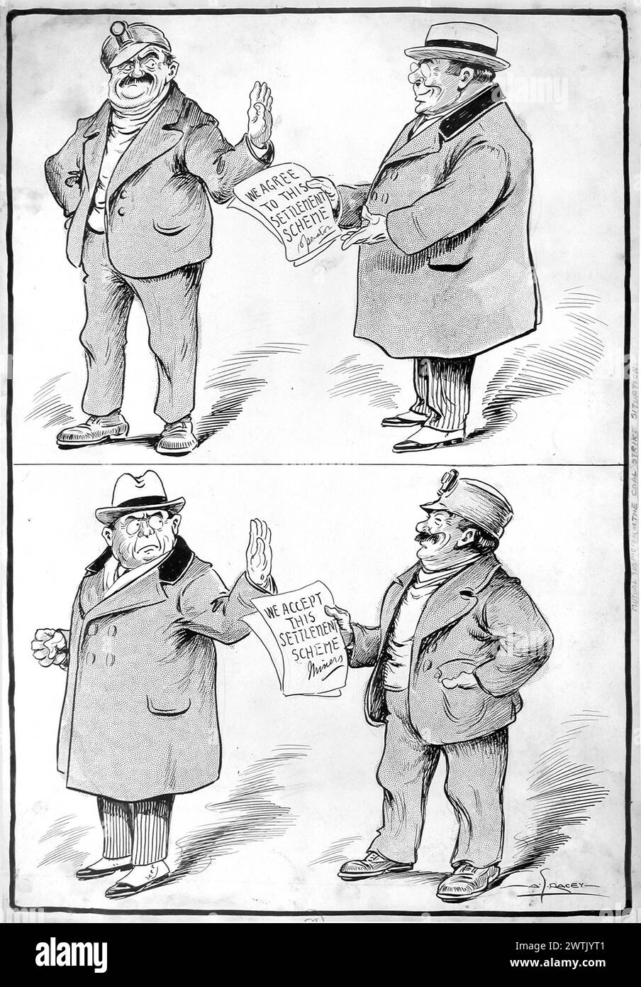 Cartoon - Mutual Suspicion or the Coal Strike Situation Arthur George ...