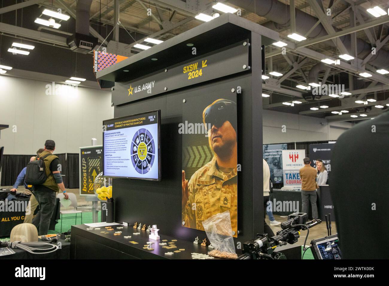 The US Army hosts an expo booth during SXSW on March 10, 2024. (Photo ...