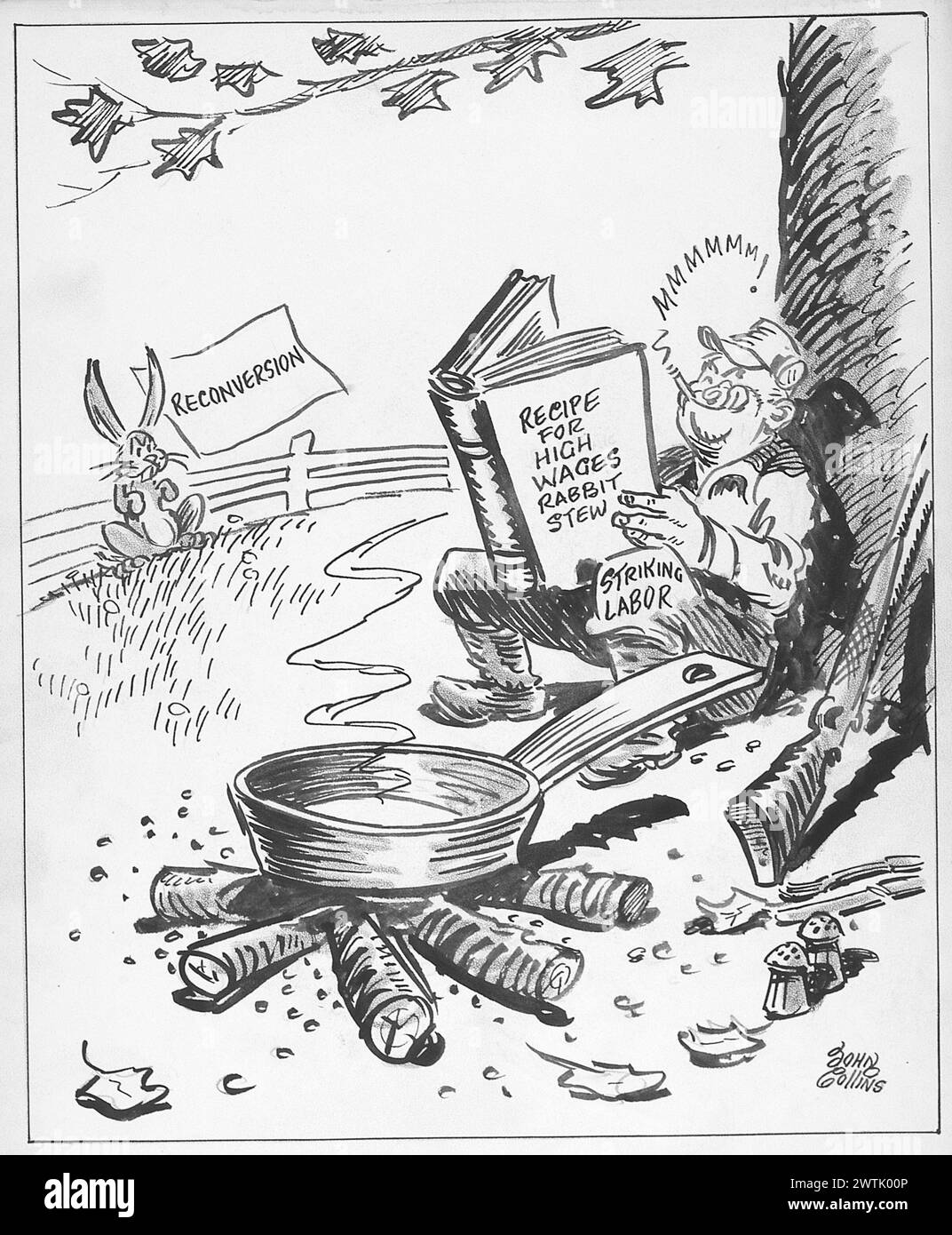 Cartoon - First Catch Your Rabbit. John Collins (1917-2007 Stock Photo ...
