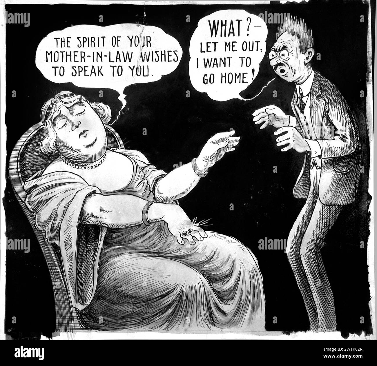 Cartoon - Family History Arthur George Racey (1870-1941 Stock Photo - Alamy