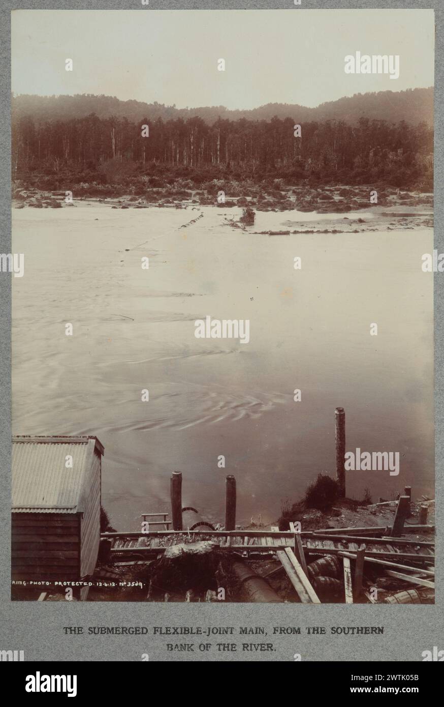 The submerged flexible-joint main from the southern bank of the river ...