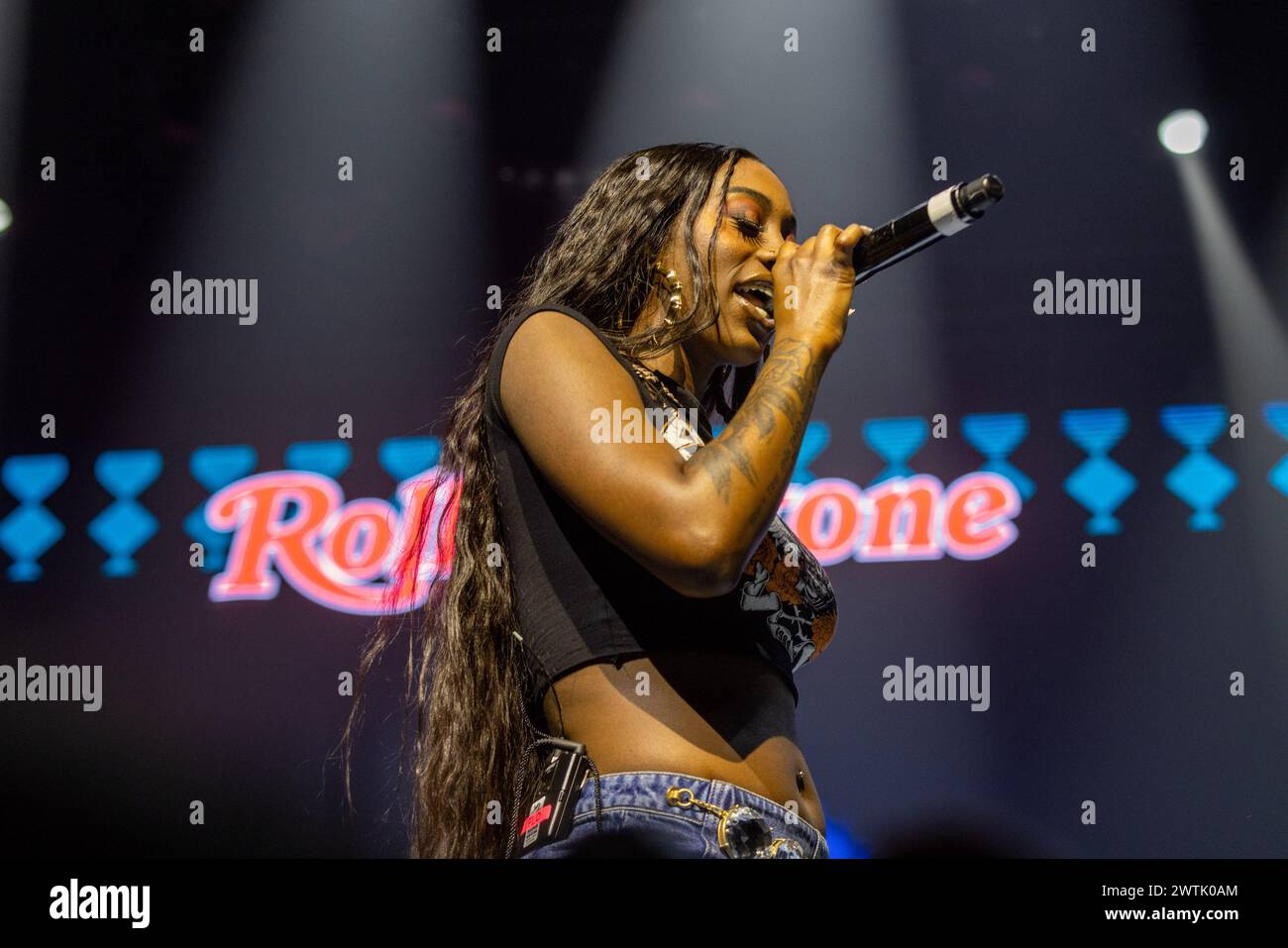 Austin, Usa . 14th Mar, 2024. Flo Milli performs at Rolling Stone's ...