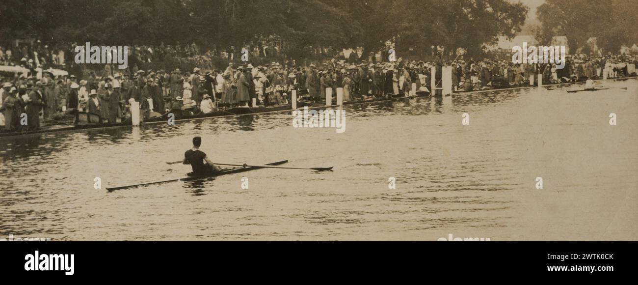 Untitled [single skuller]. From: World War I photograph album black-and ...