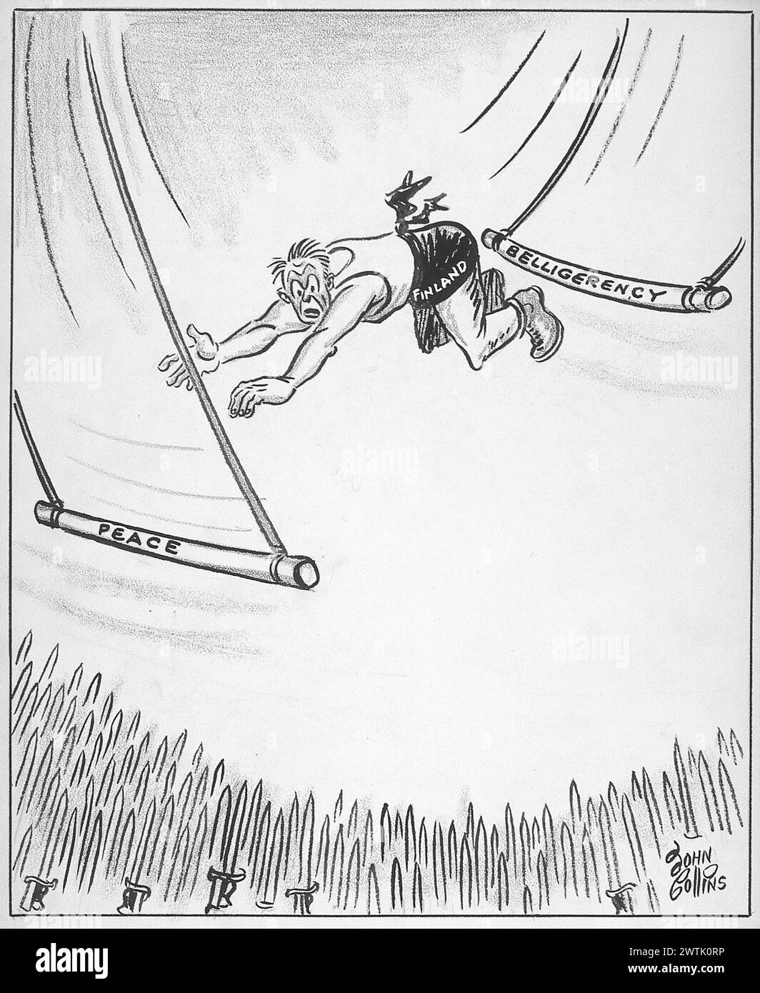 Cartoon - The Daring Young Man. John Collins (1917-2007 Stock Photo - Alamy