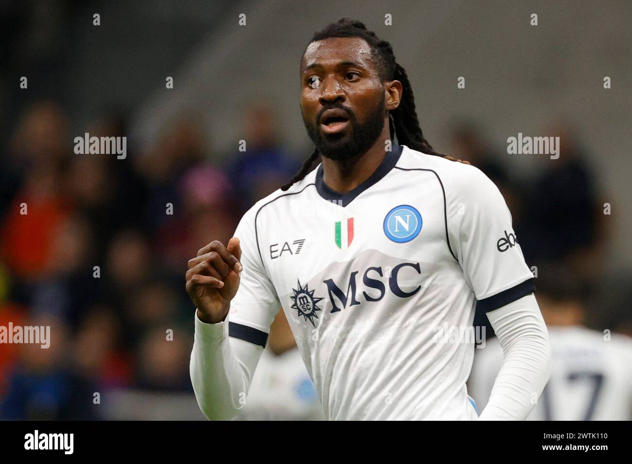 Frank Zambo Anguissa of Napoli looks on during Serie A soccer match ...