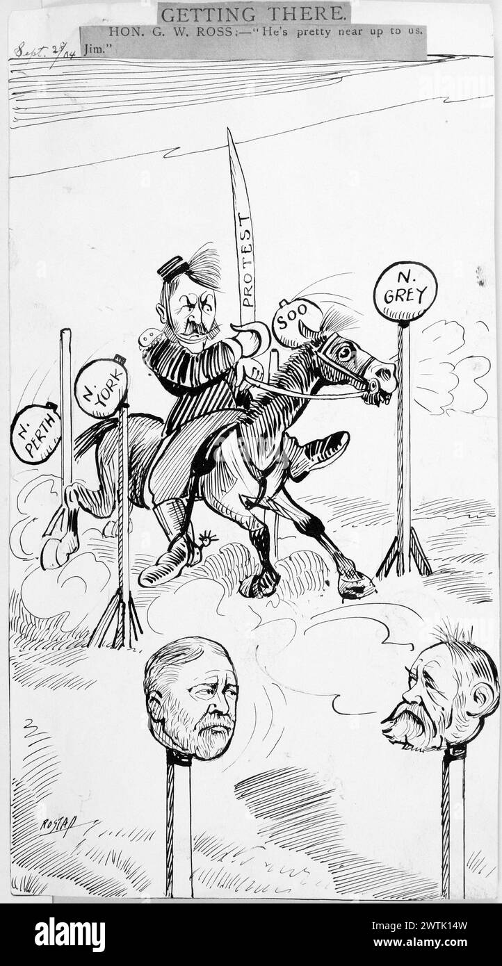 Cartoon - Getting There Rostap (1866-1949 Stock Photo - Alamy