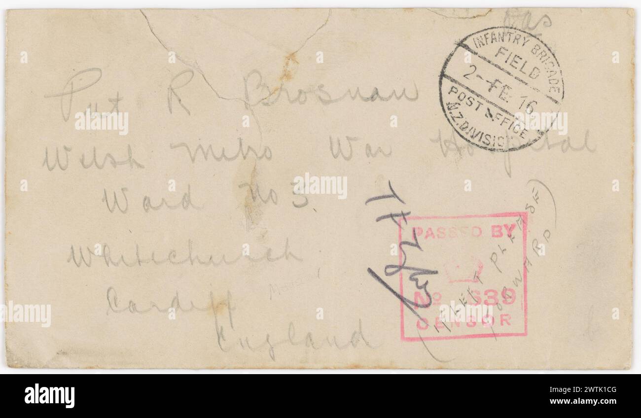 Philatelic 'cover' [envelope], WWI Visual and Verbal Communication ...
