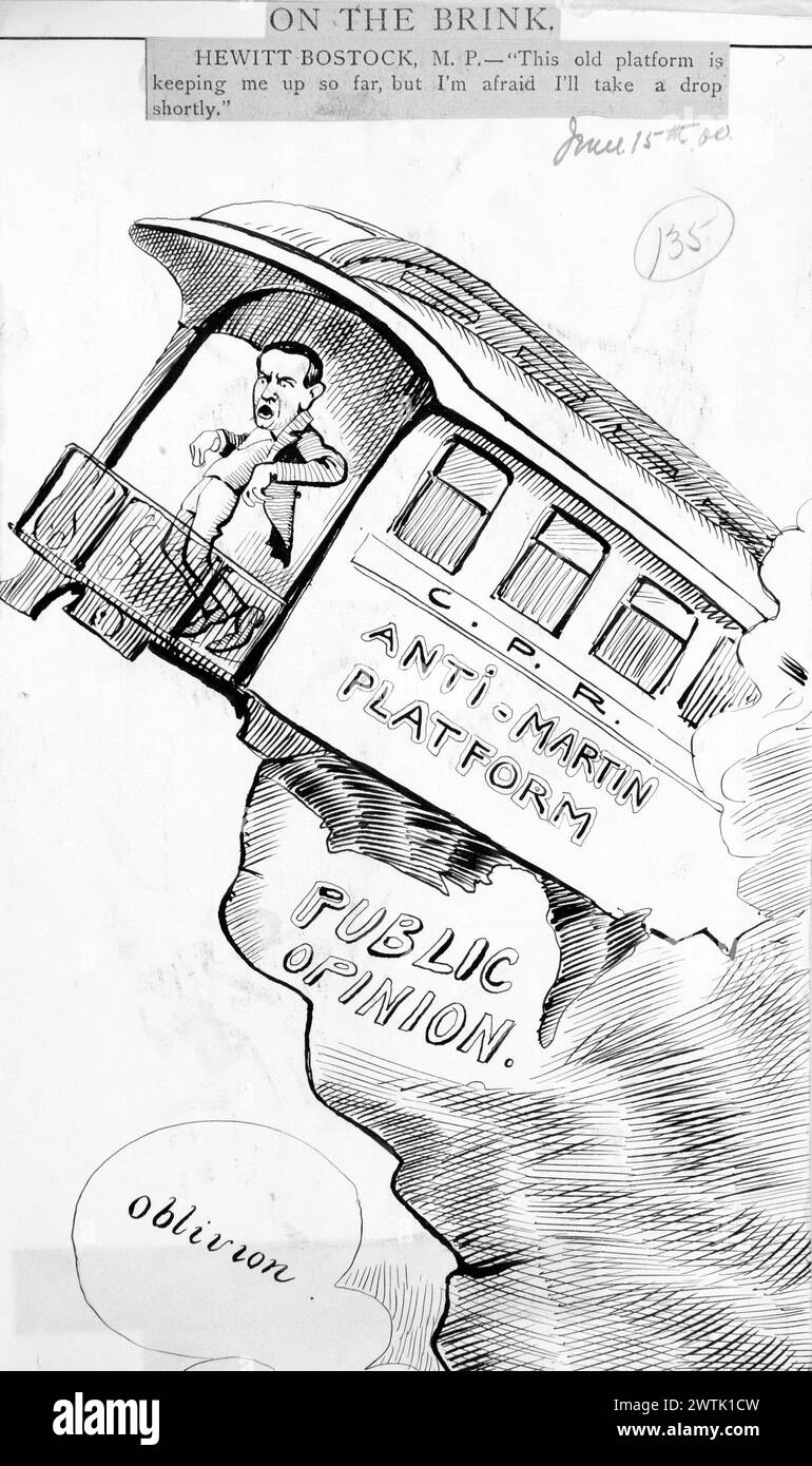 Cartoon - On The Brink Rostap (1866-1949 Stock Photo - Alamy