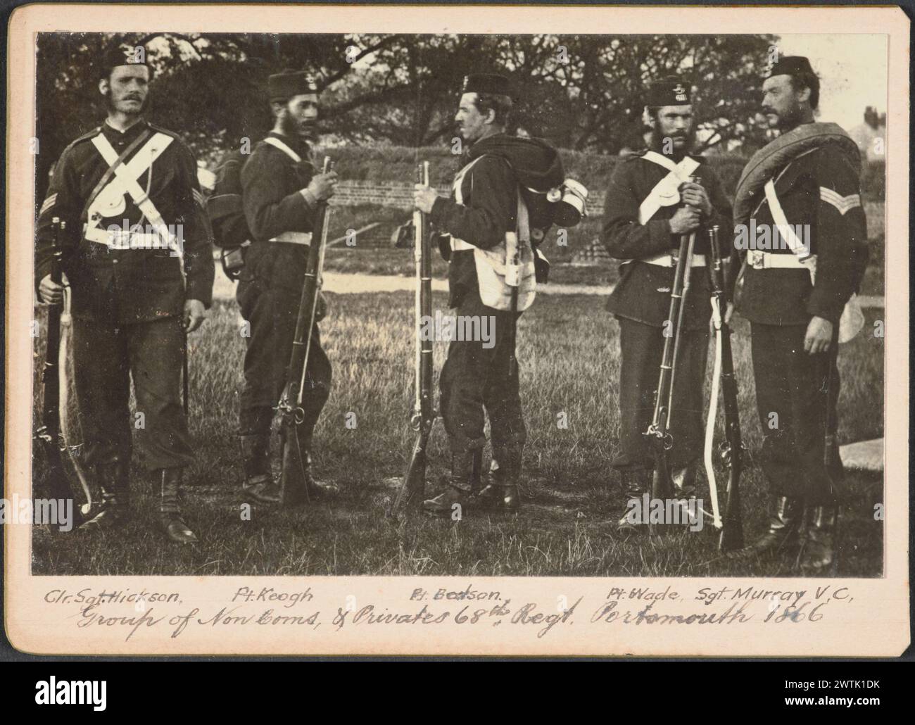 Group of Non Coms, & Privates 68th Regt. Portsmouth - Hickson, Keogh ...