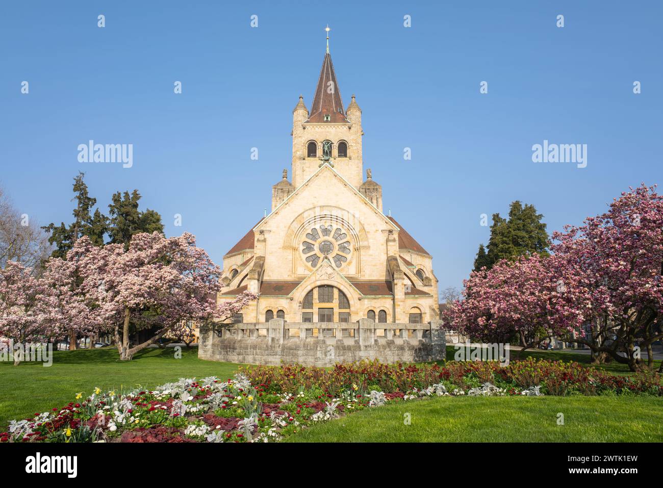 Switzerland, Basel, BS, City of Basel, Pauluskirche, St. Paulus Church ...