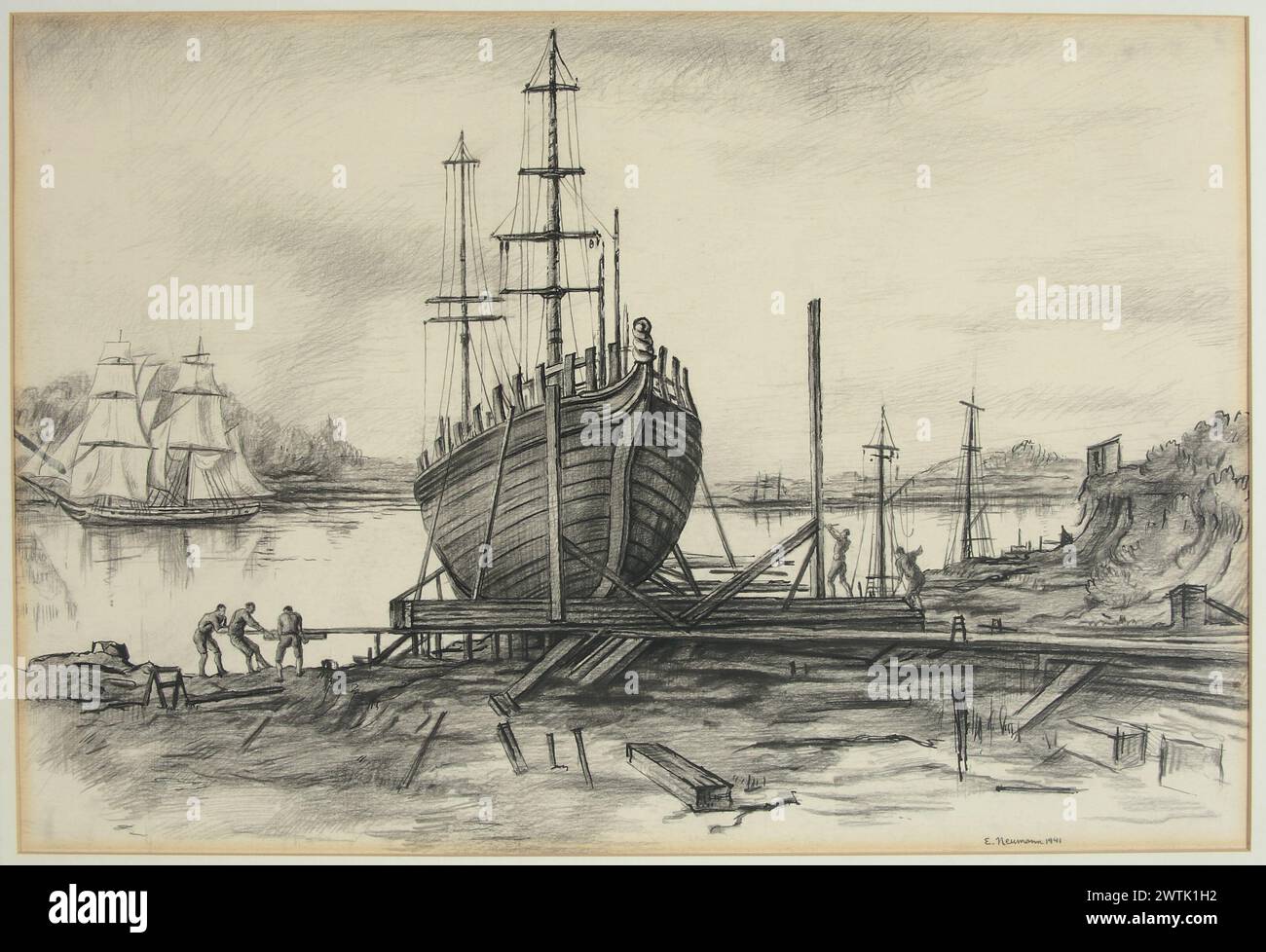 Drawing - Shipbuilding Ernst Neumann (1907-1956 Stock Photo - Alamy
