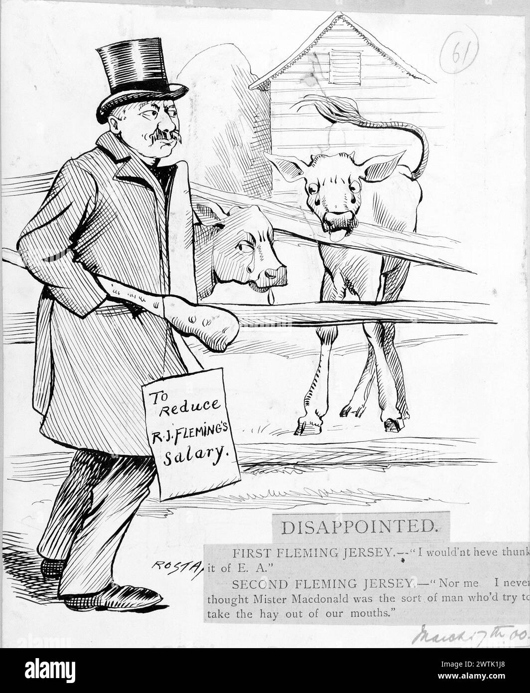 Cartoon - Disappointed Rostap (1866-1949 Stock Photo - Alamy