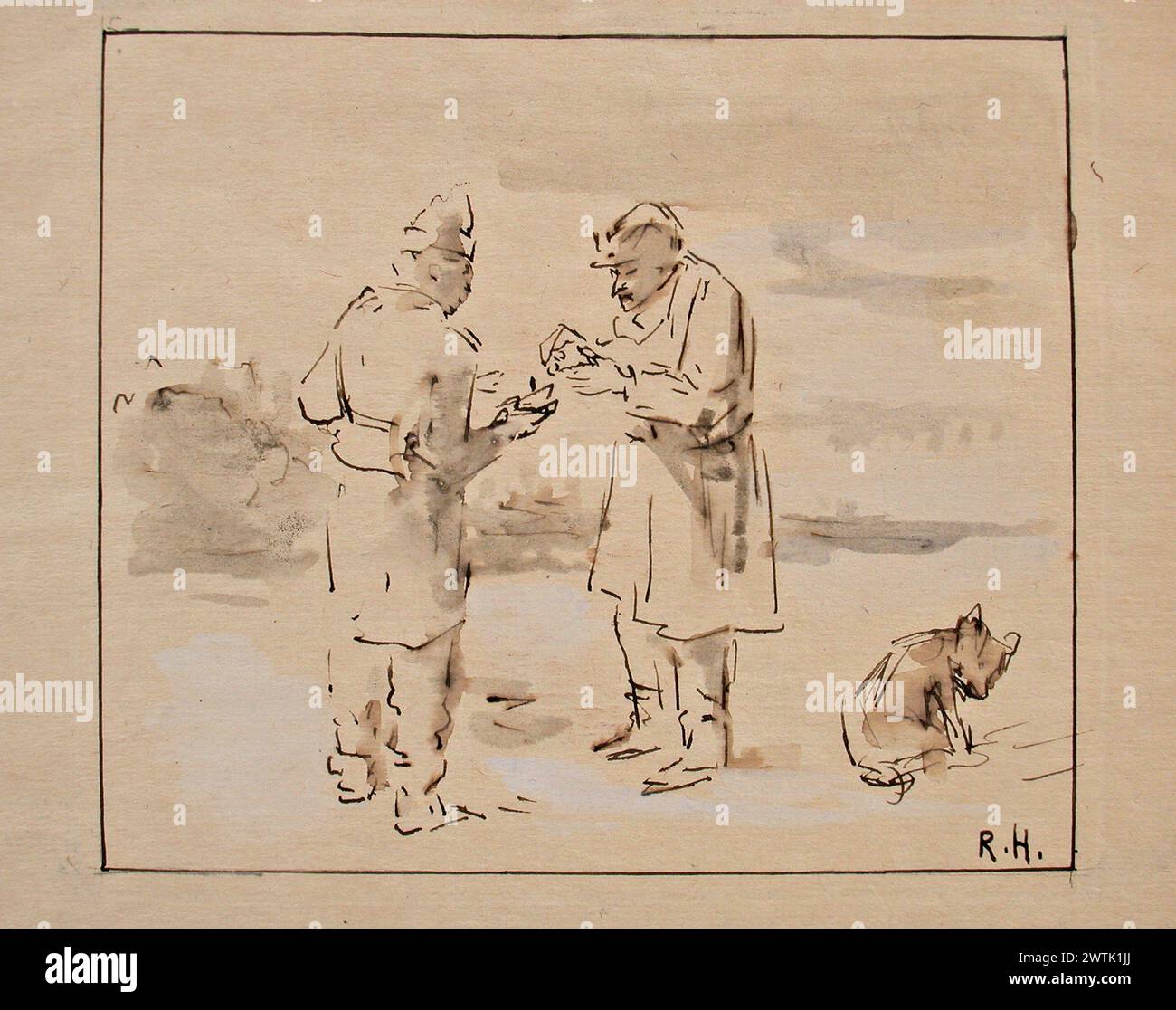 Drawing - Giving Alms Robert Harris (1849 - 1919 Stock Photo - Alamy
