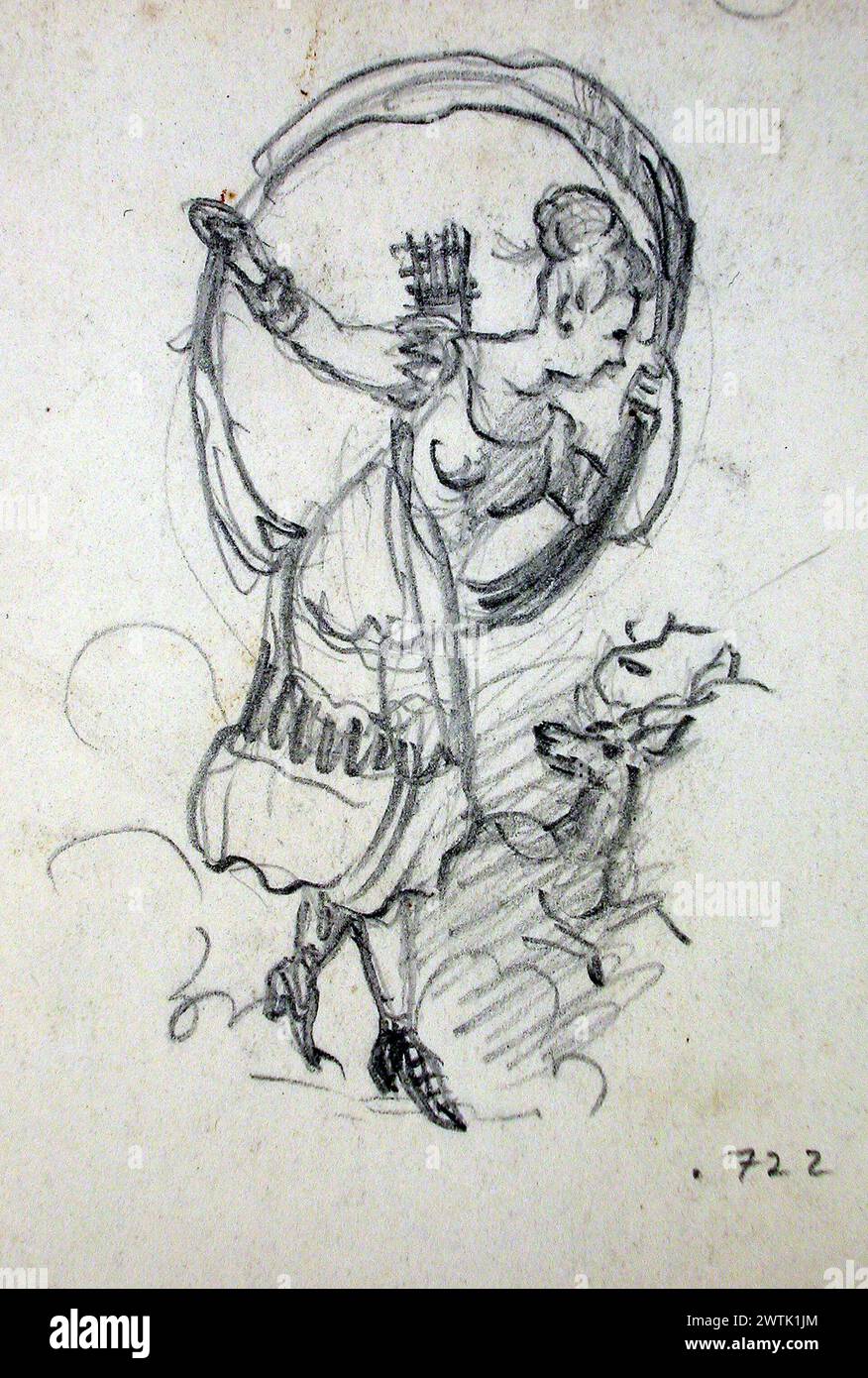Sketch - Design for the letter O John Henry Walker (1831-1899 Stock ...