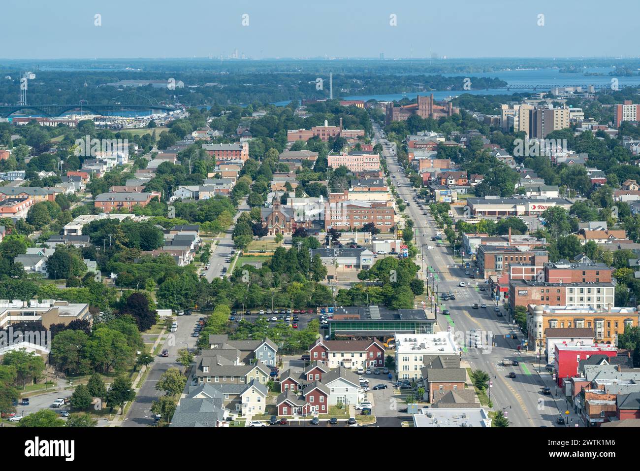 An Aerial View of Streets of Buffalo New York Stock Photo - Alamy