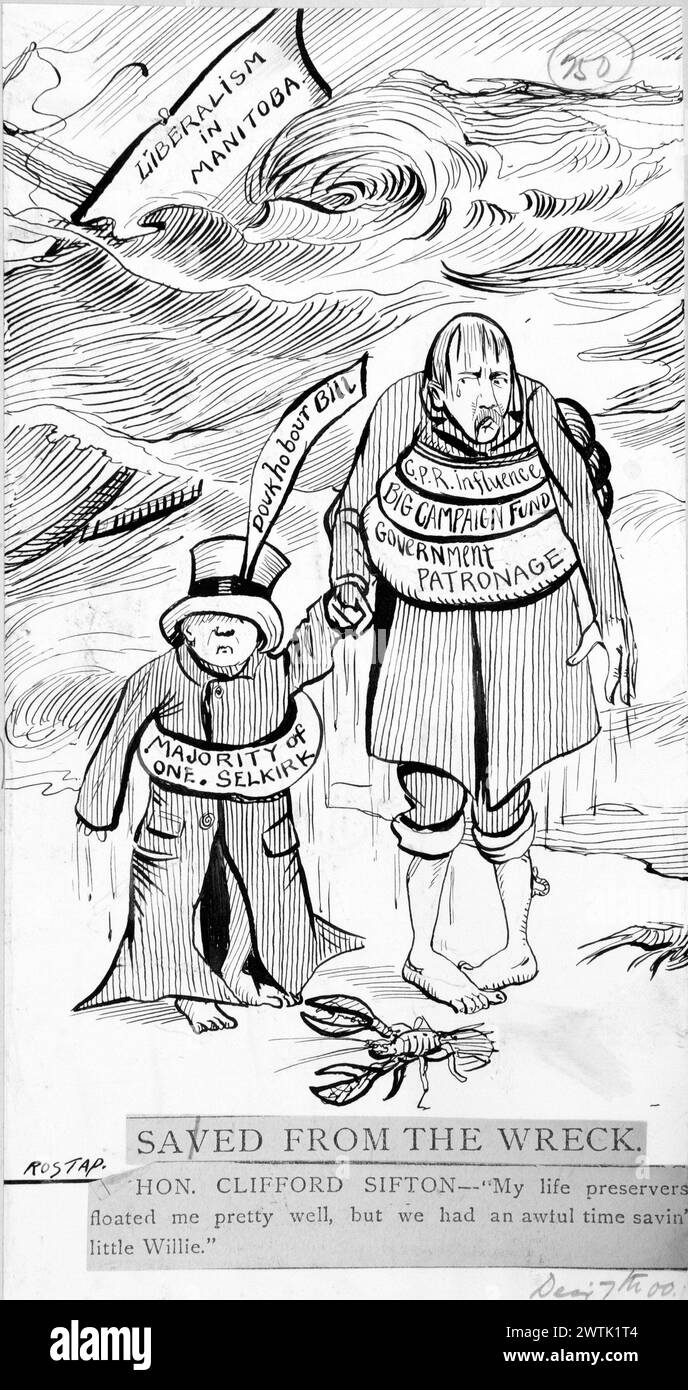 Cartoon - Saved From The Wreck Rostap (1866-1949 Stock Photo - Alamy