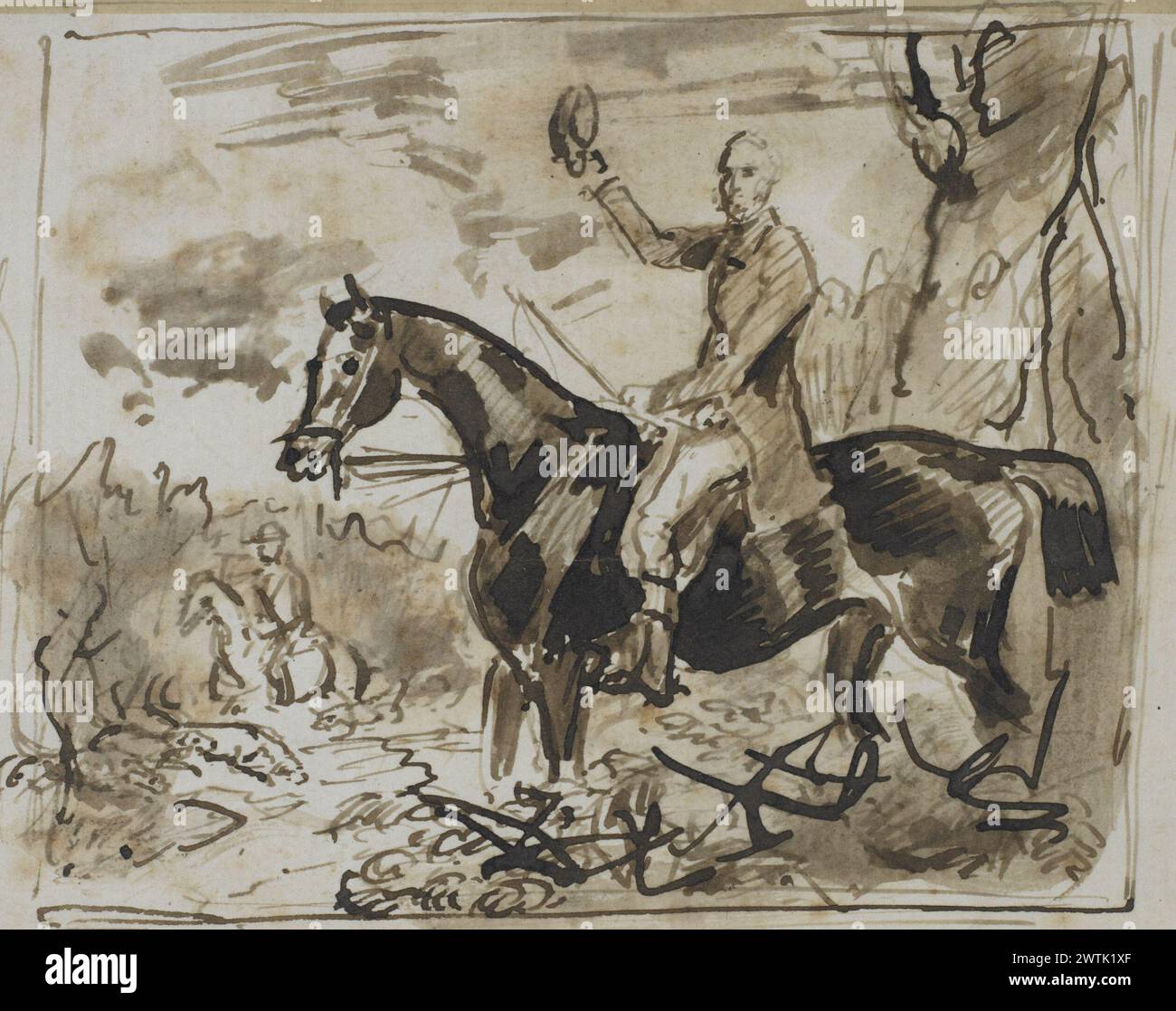 Equestrian portrait, Mr Parry, Master of Hounds drawings, portraits ...