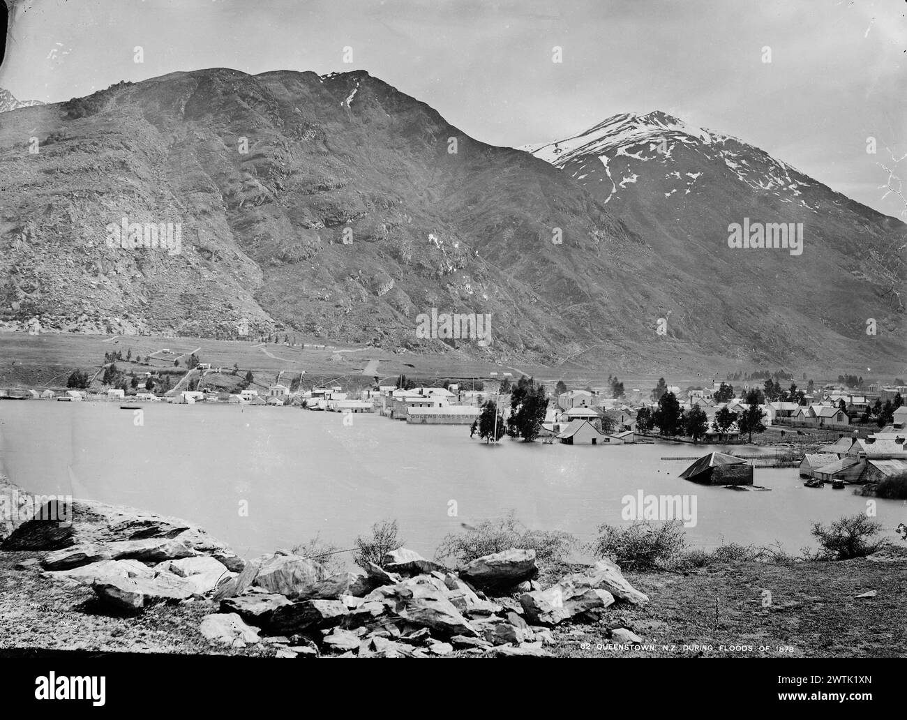 Queenstown. NZ. during the floods of 1878 wet collodion negatives ...