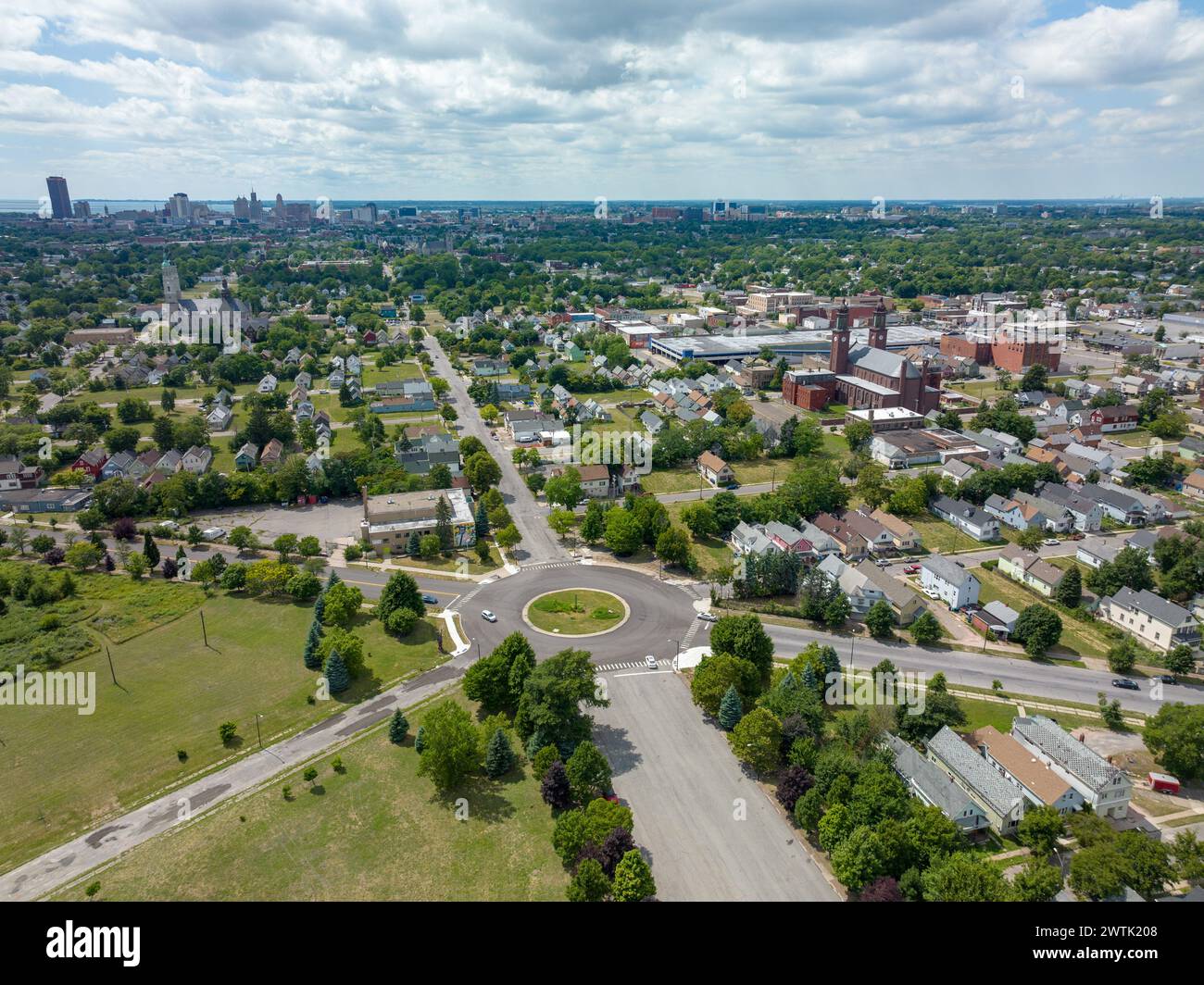 An Aerial View of Streets of Buffalo New York Stock Photo - Alamy
