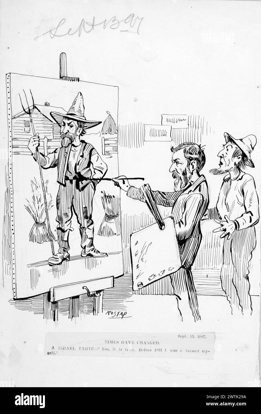 Cartoon - Times have changed Rostap (1866-1949 Stock Photo - Alamy