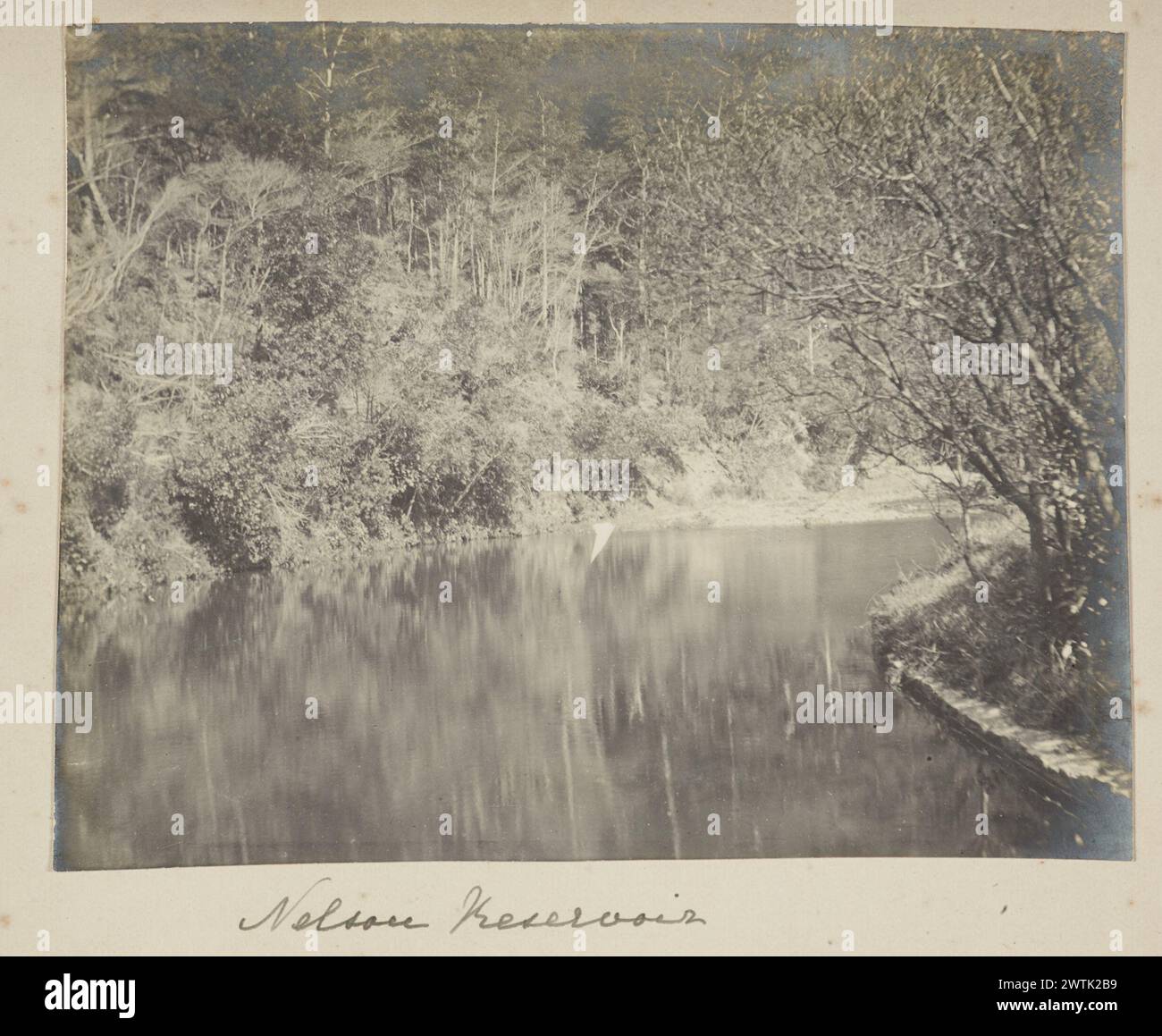 Nelson Reservoir black-and-white prints Stock Photo - Alamy